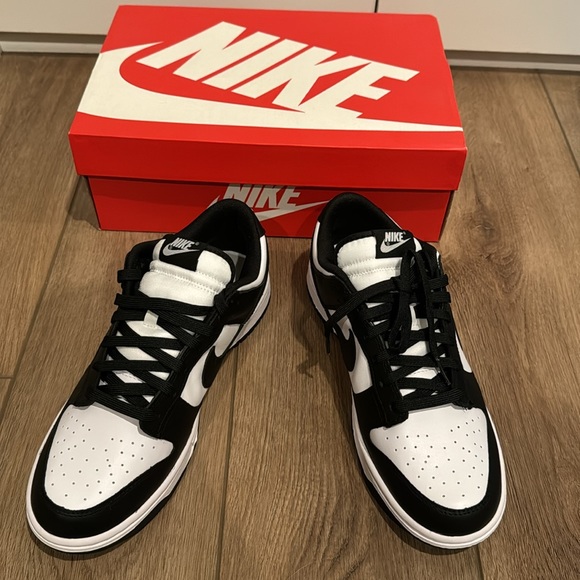 Nike | Shoes | Nike Dunk Low Retro Black White Panda Sneakers | Poshmark